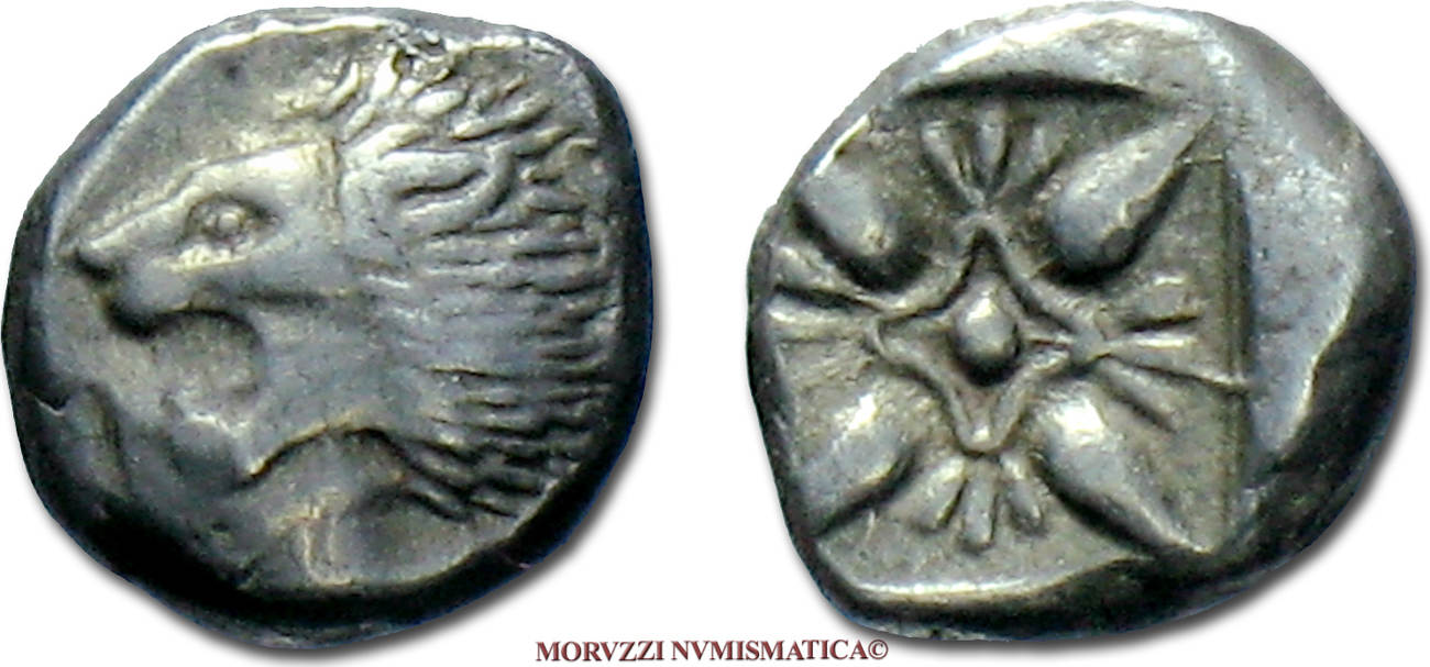 Ionia / Ionien SILVER OBOL / SILBER OBOL 600-550 BC Milet gutes Sehr ...