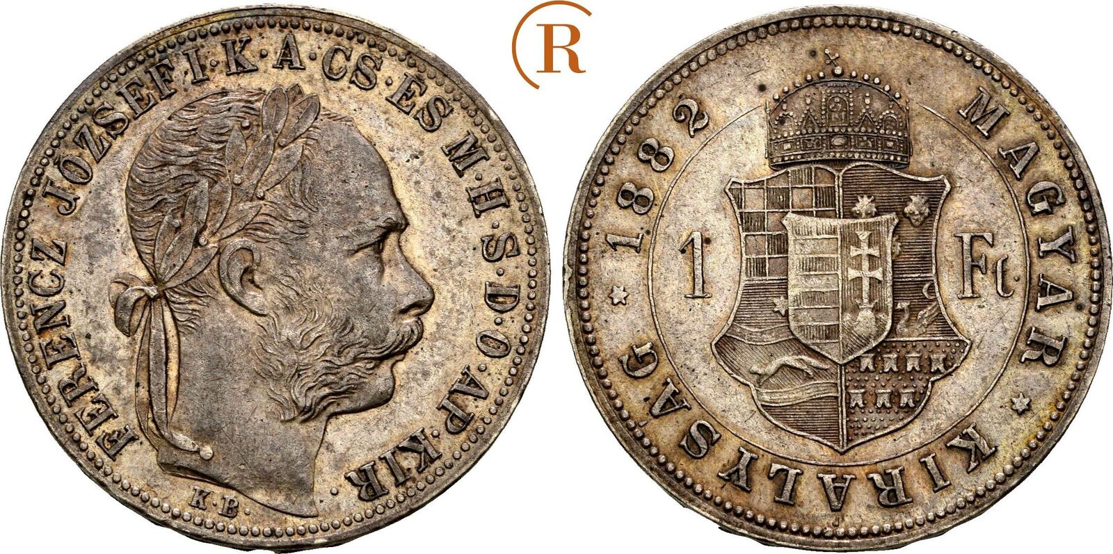 UNGARN Franz Joseph I., 1848-1916 1 Forint 1882 KB, Kremnitz Fast vorzüglich | MA-Shops