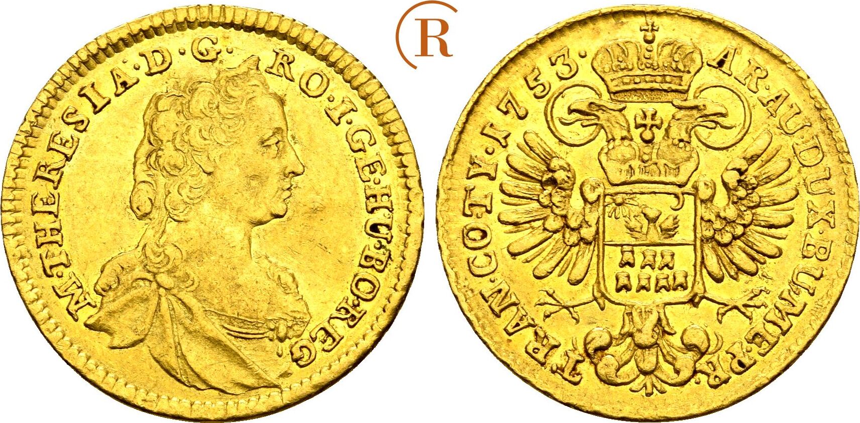 RÖMISCH DEUTSCHES REICH Maria Theresia, 1740-1780 Dukat 1753, Karlsburg ...