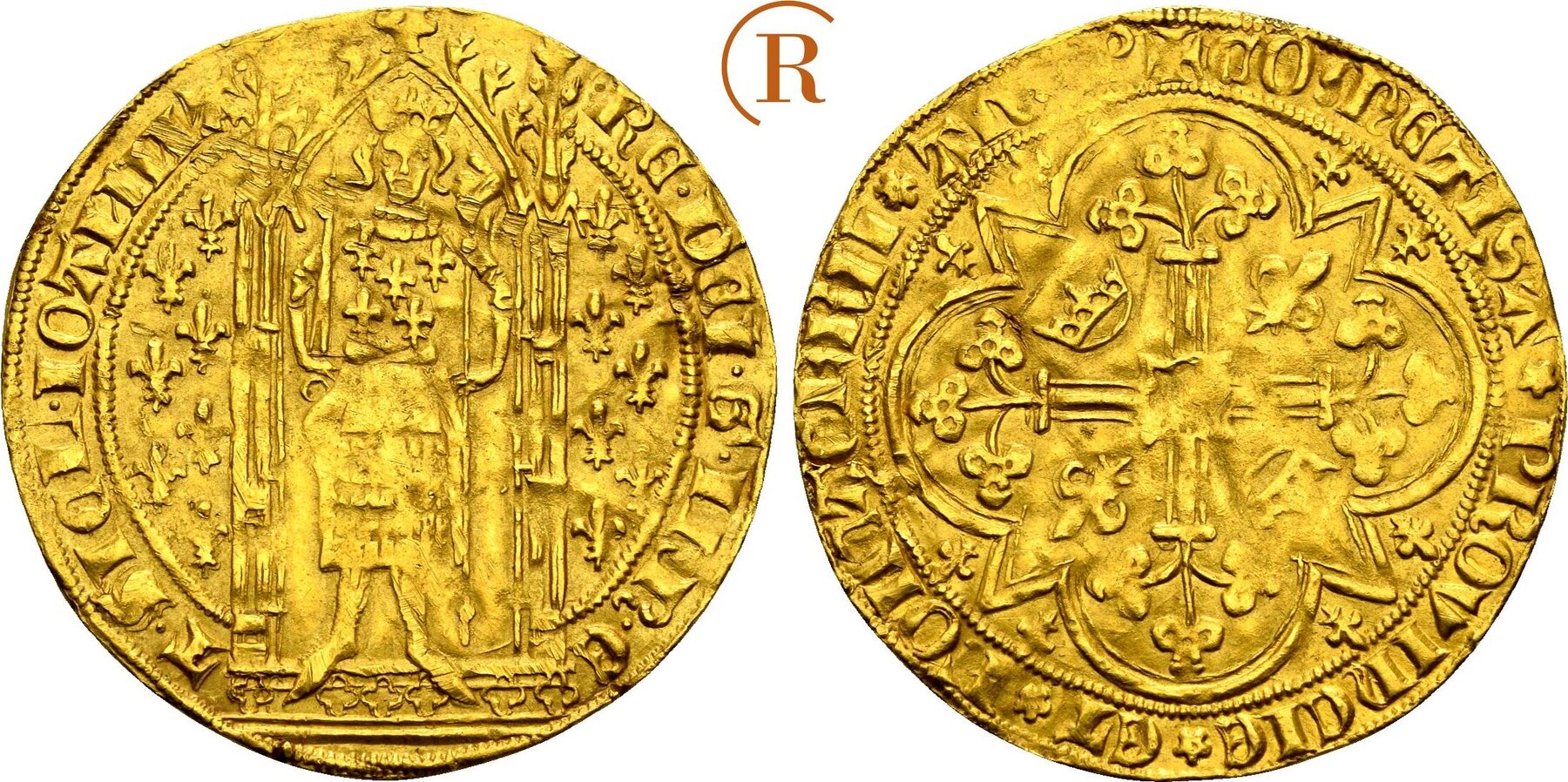 FRANKREICH/FEODALES Franc á pied ou Reine d´or o.J. 3. Typ Jeanne de Naples nach dem Tod von ...