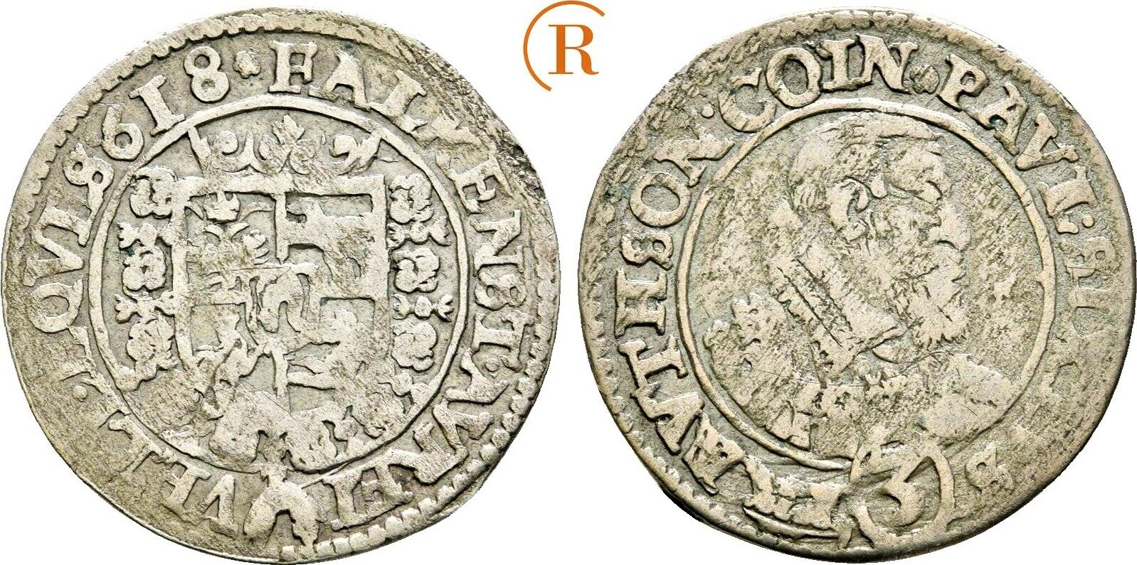 TRAUTSON Paul Sixtus von Falkenstein, 1598-1621 3 Kreuzer (Groschen ...