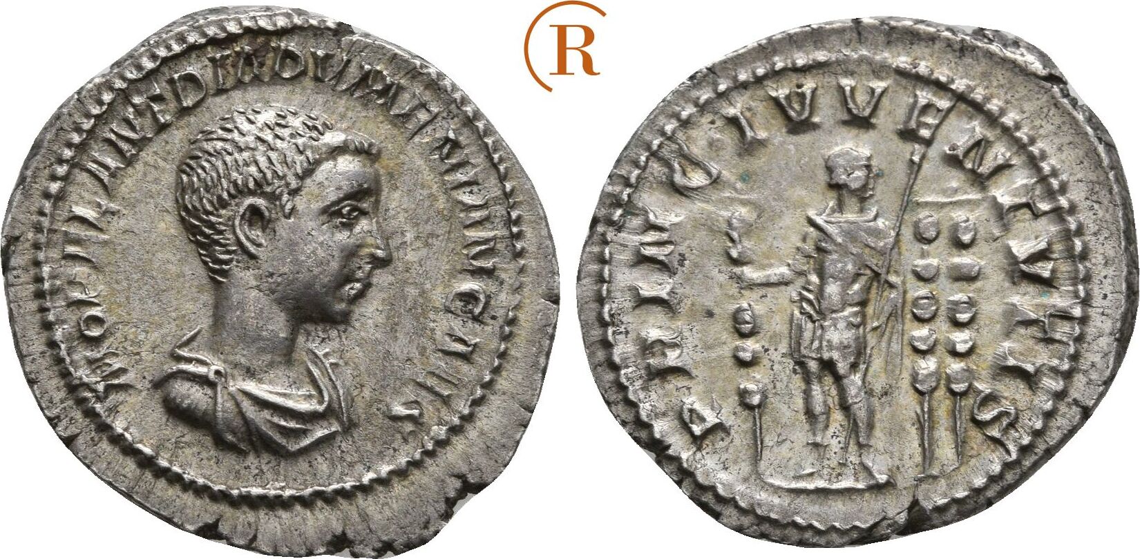 RÖMISCHE KAISERZEIT Diadumenian als Caesar 217-218 Denar 217-218 n.Chr ...