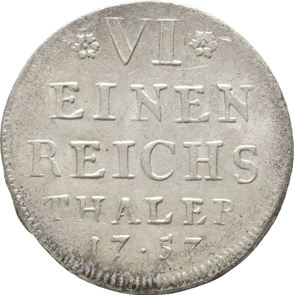 FULDA BISTUM Adalbert II. von Walderdorff, 1756-59 1/6 Taler 1757 ND ...