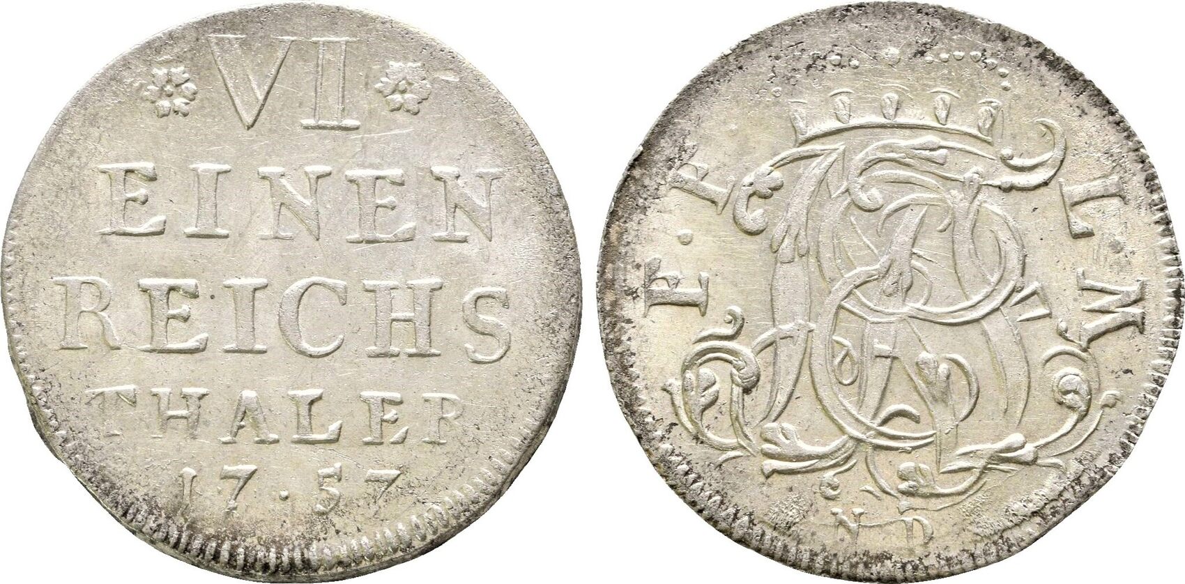 FULDA BISTUM Adalbert II. von Walderdorff, 1756-59 1/6 Taler 1757 ND ...