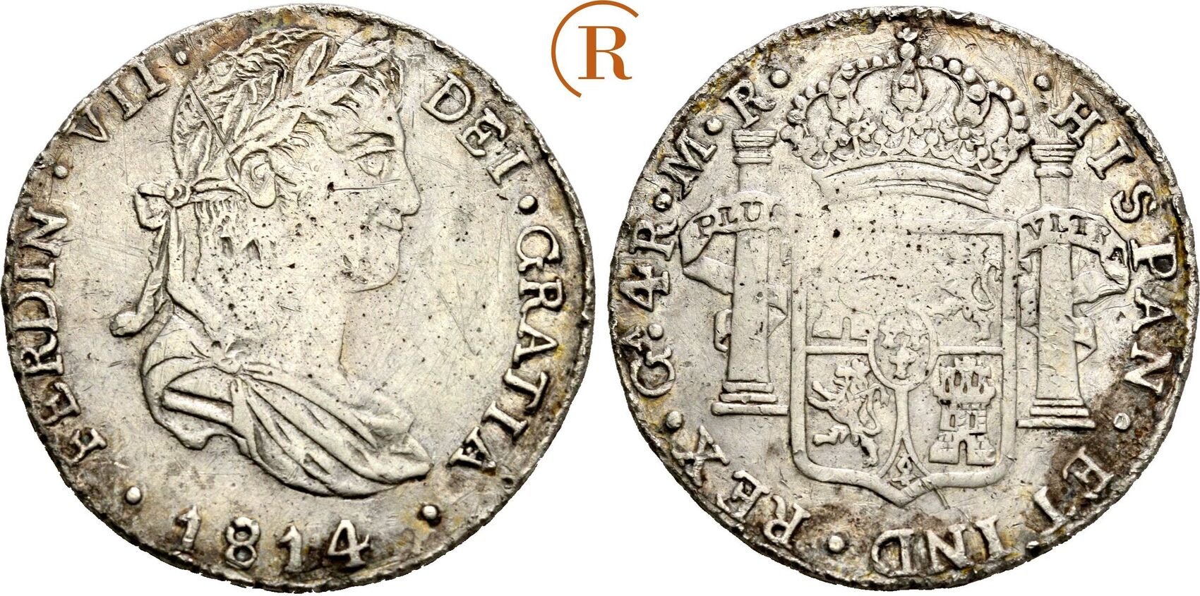 MEXIKO Ferdinando VII., 1808-1821 4 Reales 1814 GA/MR, Guadalajara ...