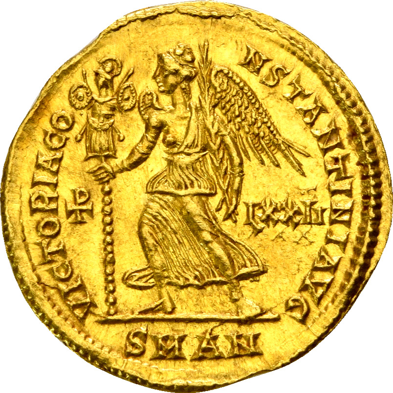 RÖMISCHE KAISERZEIT Constantinus I., 307-337. Solidus 336/337 ...