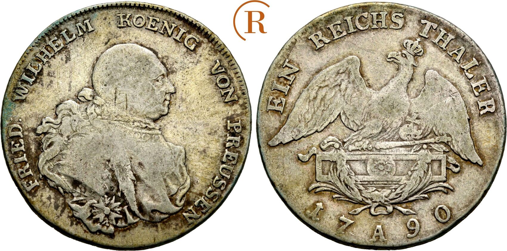 PREUSSEN KÖNIGREICH Taler 1790 A, Berlin Friedrich Wilhelm II., 1786 ...