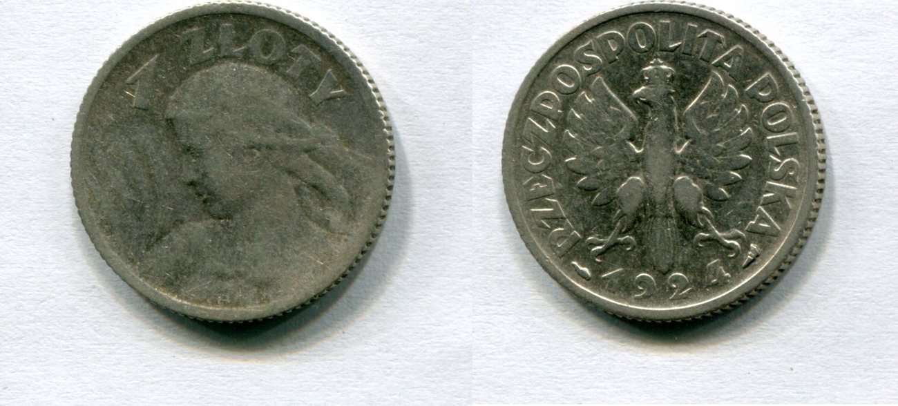 Polen 1 Zloty 1924 ~ Republik ~ ss | MA-Shops