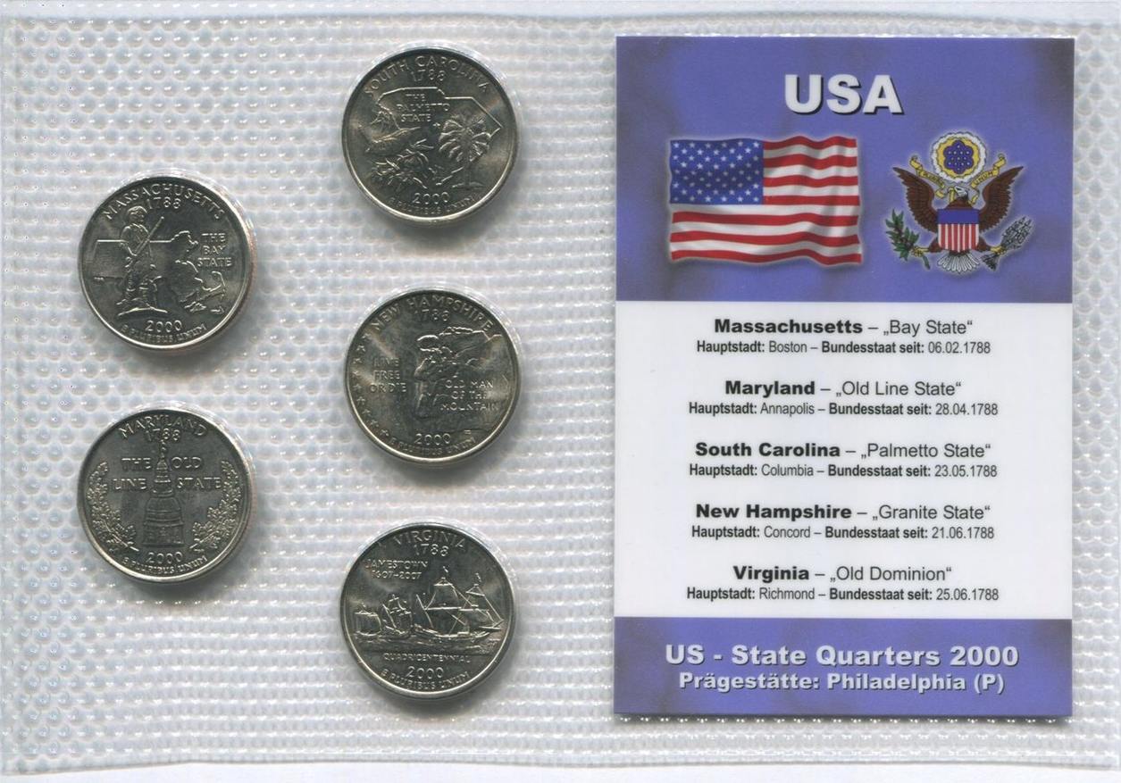 USA, 1/4 Dollar 2000 Quarter Dollar Set, st | MA-Shops