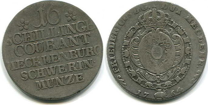 Mecklenburg Schwerin, 16 Schilling 1764 Friedrich 1756-1785, ss | MA-Shops