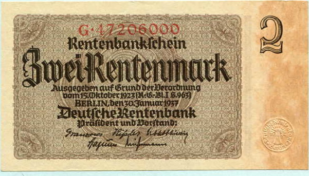 Deutsches Reich, 2 Rentenmark 1937 I | MA-Shops