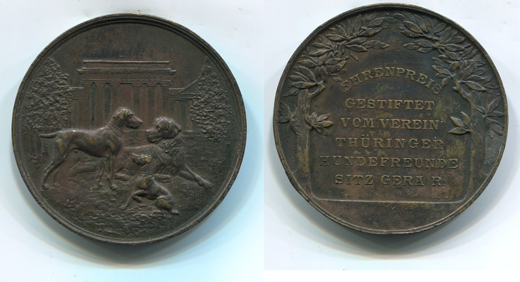 Gera, Br.Medaille (um 1900) Ehrenpreis des Vereins Thüringische ...