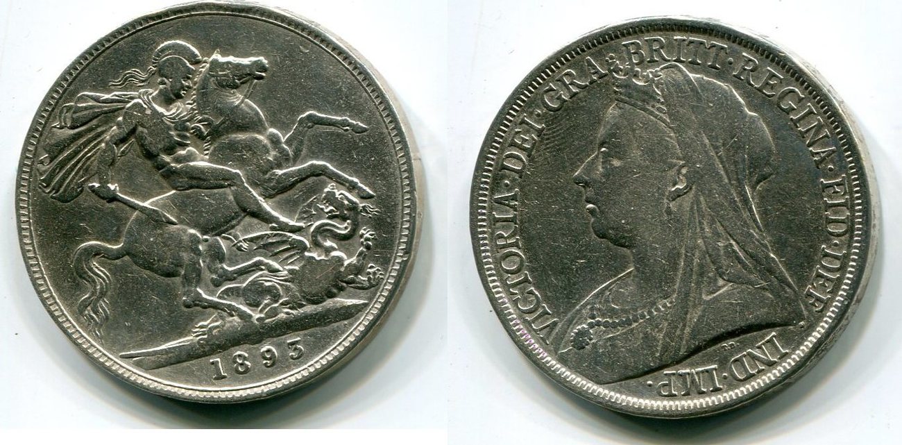 Großbritannien 1 Crown 1893 ~ Victoria ~ ss | MA-Shops