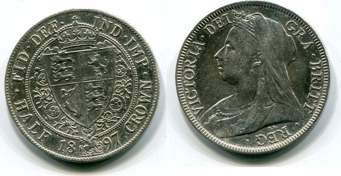 Großbritannien 1/2 Crown 1897 ~ Victoria ~ ss-vz | MA-Shops