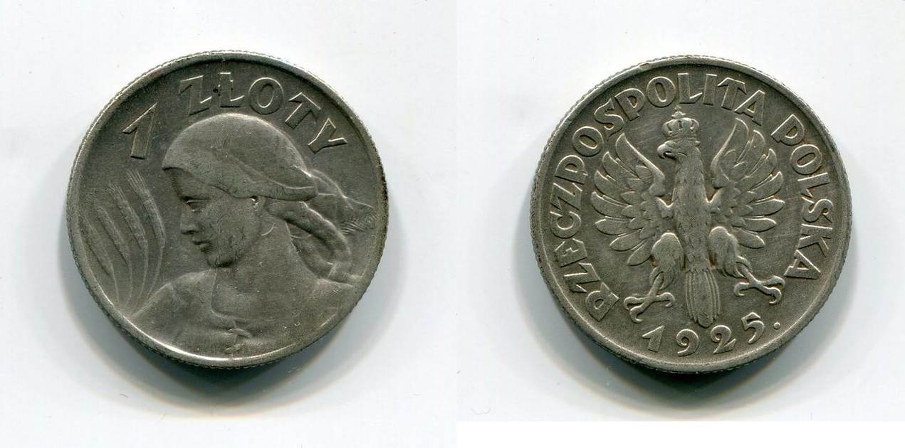Polen 1 Zloty 1925 ~ Poland ~ ss | MA-Shops