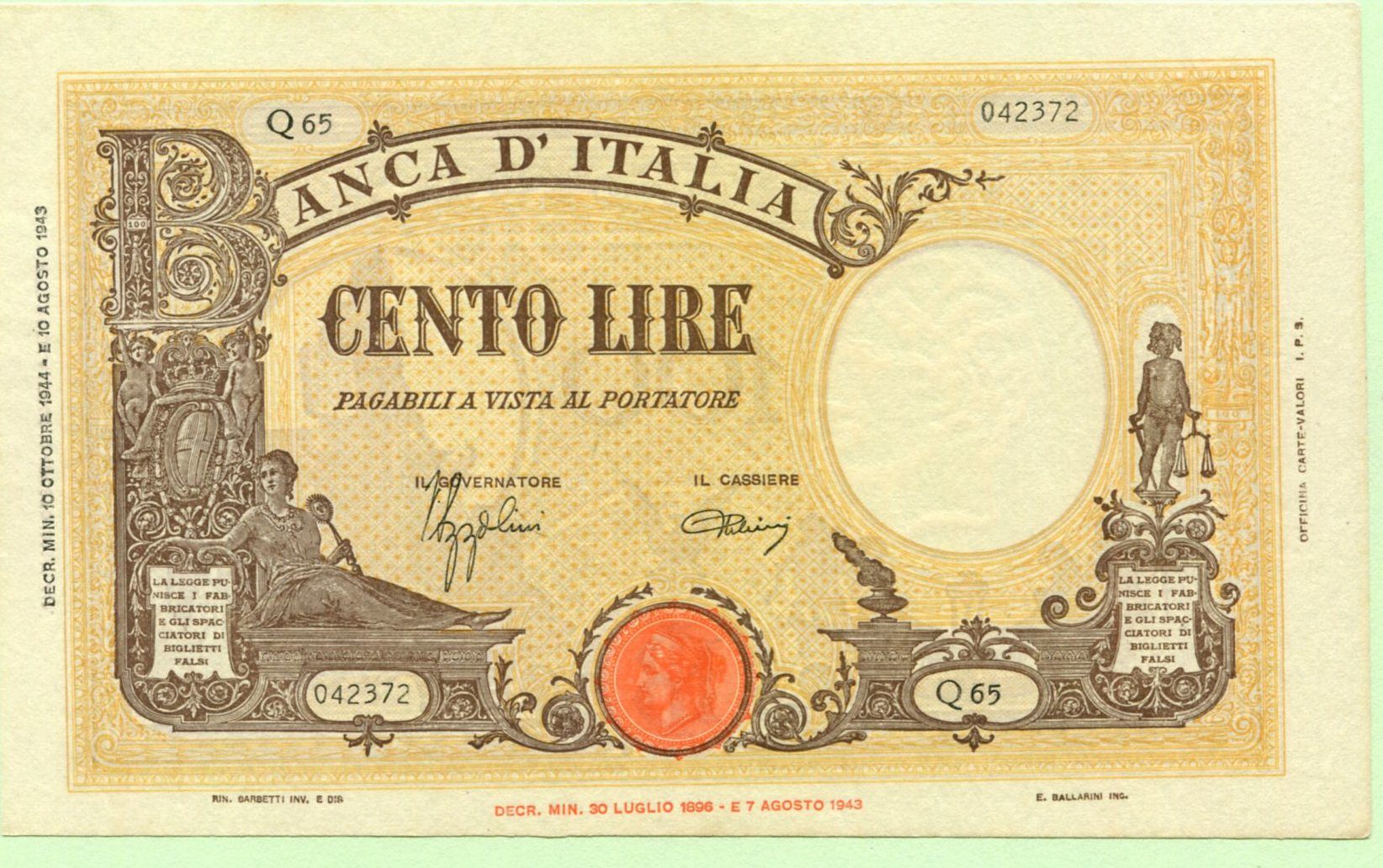 Italien, 100 Lire 1943 II | MA-Shops