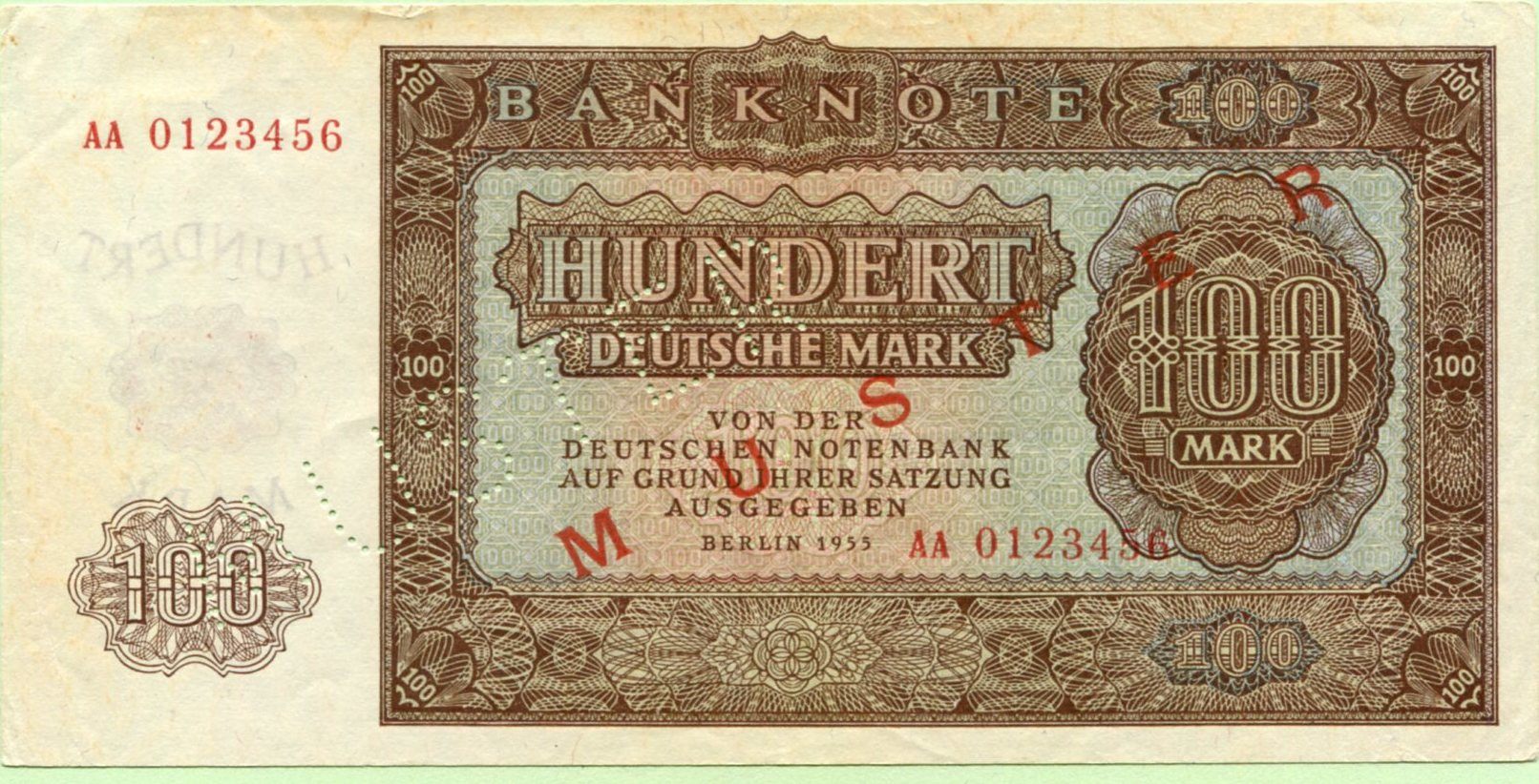 DDR, 100 Mark 1955 Muster, III | MA-Shops