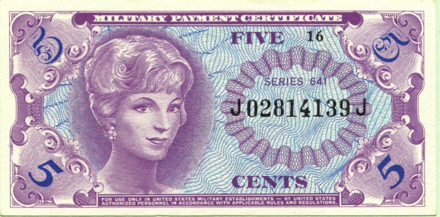 USA, 5 Cents (1965) Militär Serie 641 I | MA-Shops