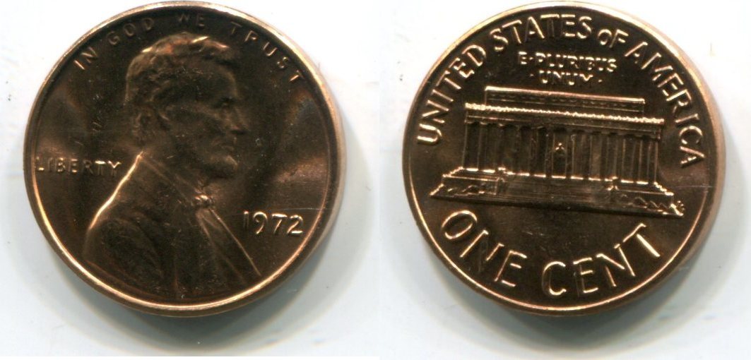 USA 1 Cent 1972 ~ Lincoln ~ unc | MA-Shops