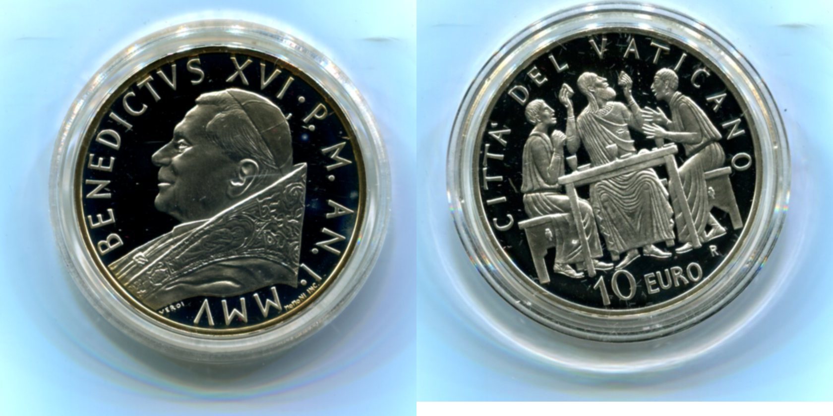 Vatikan, 10 Euro 2005 Benedict XVI./Jahr der Eucharistie, PP/Proof | MA ...