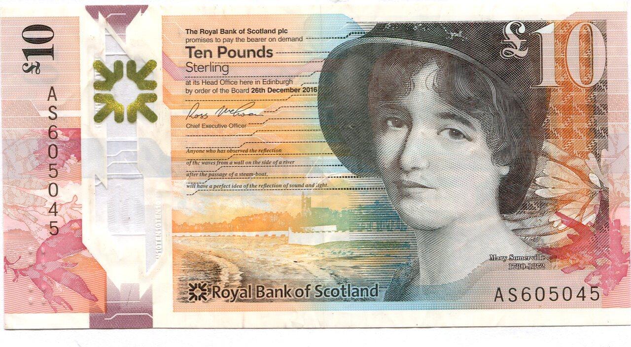 Schottland, 10 Pounds 2016(2017) The Royal Bank of Scotland, II-III ...