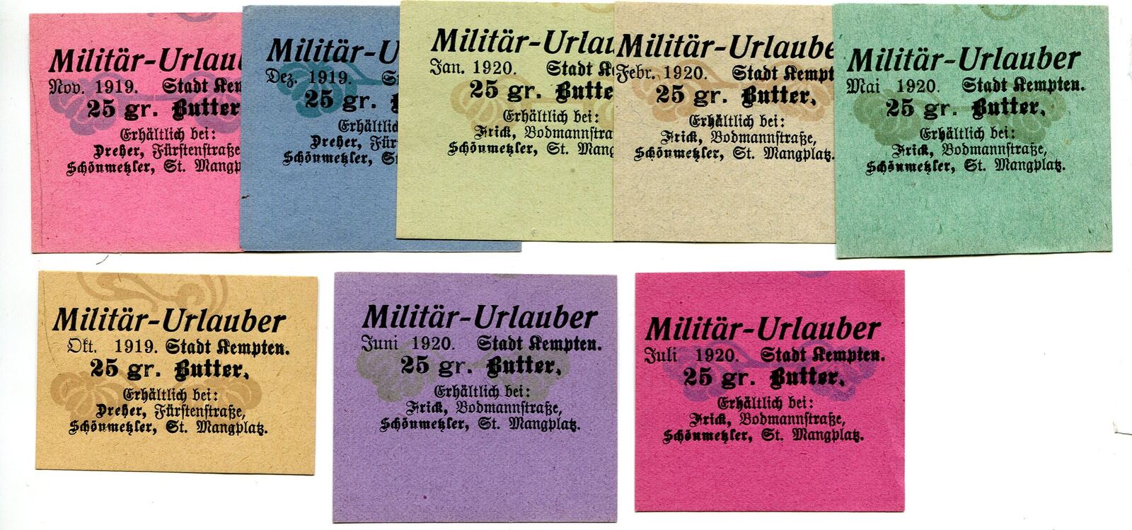 Bayern, 25g Butter Mai 1920 Kempten, I/I- | MA-Shops