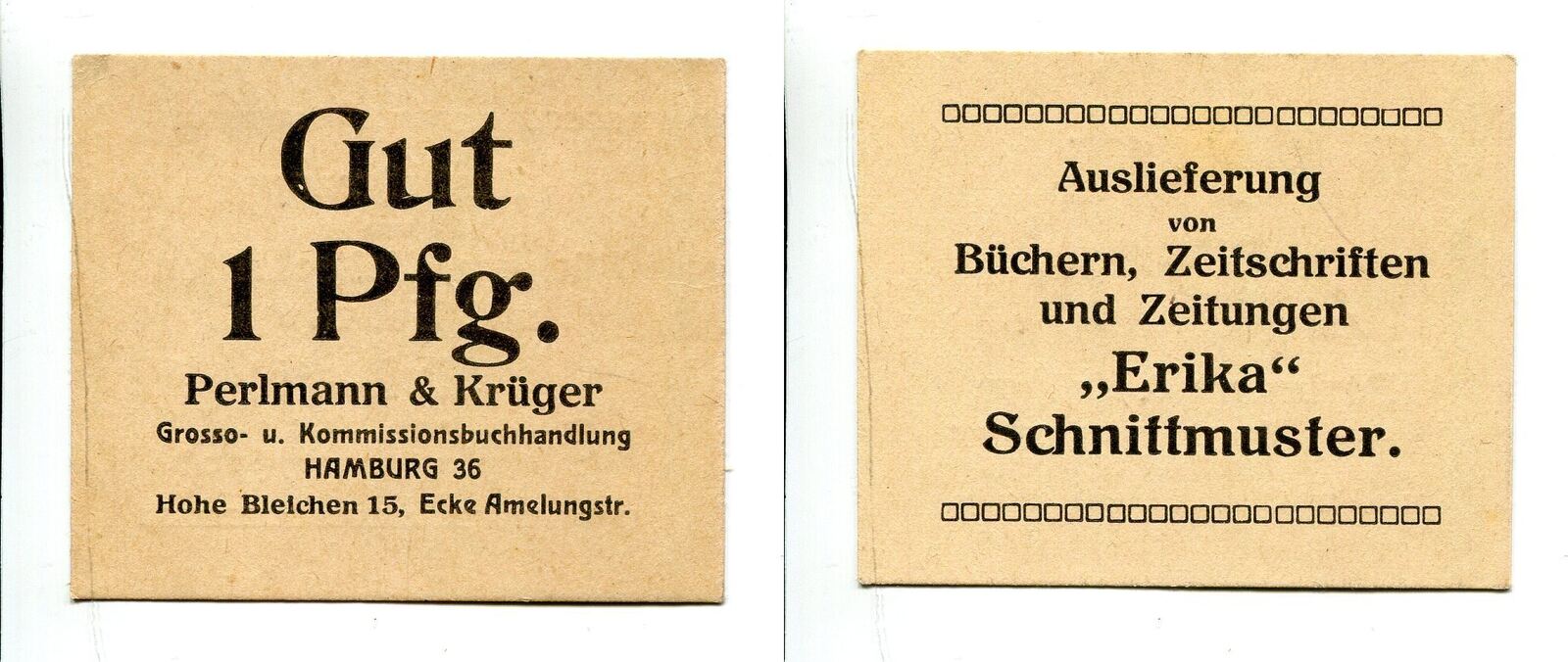 1 Pfg. o.D. Hamburg, I/I- | MA-Shops