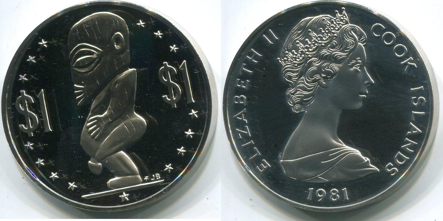 Cook Islands 1 Dollar 1981 ~ Randschrift: THE ROYAL WEDDING JULY 29 ...