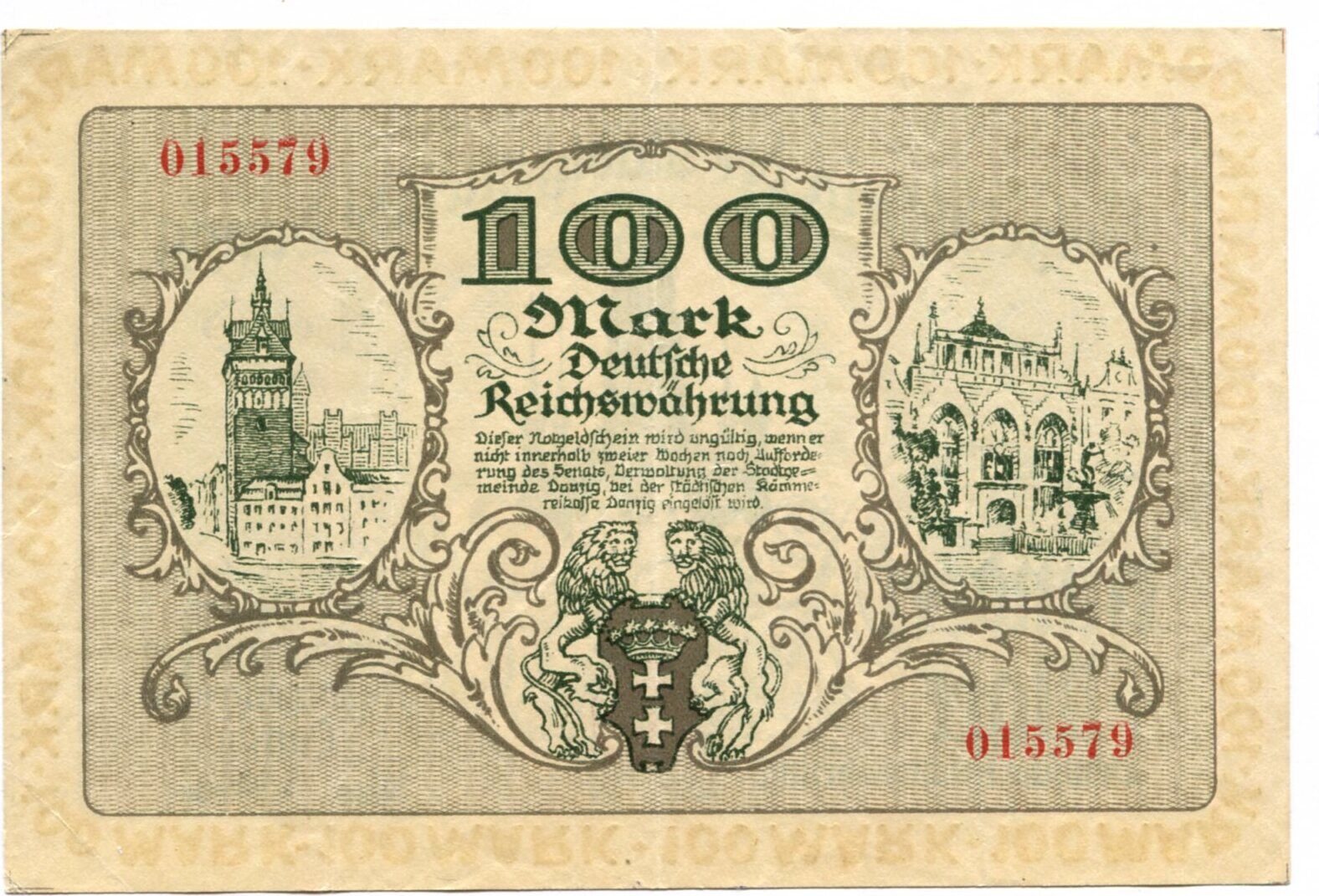 Danzig, 100 Mark 1922 III+ | MA-Shops