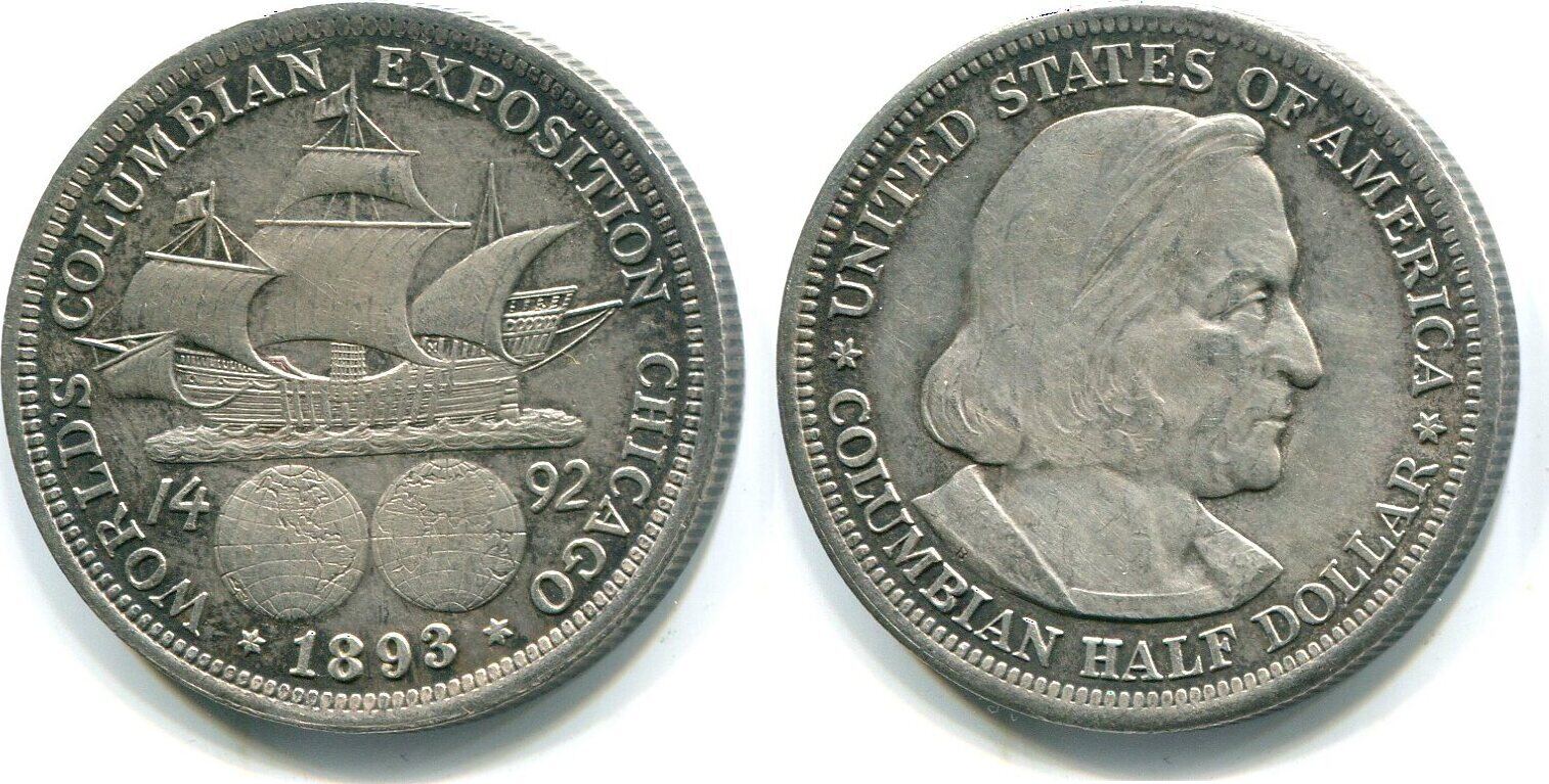 USA 1/2 Dollar 1893 ~ World's Columbian Exposition Chicago ~ vz | MA-Shops