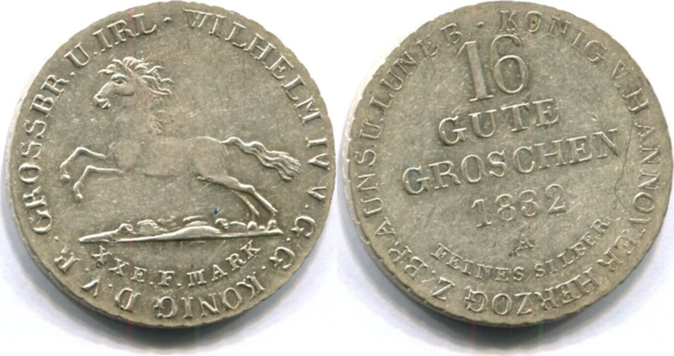 Hannover, 16 Gute Groschen 1832 Wilhelm IV.1830-1837, vz | MA-Shops