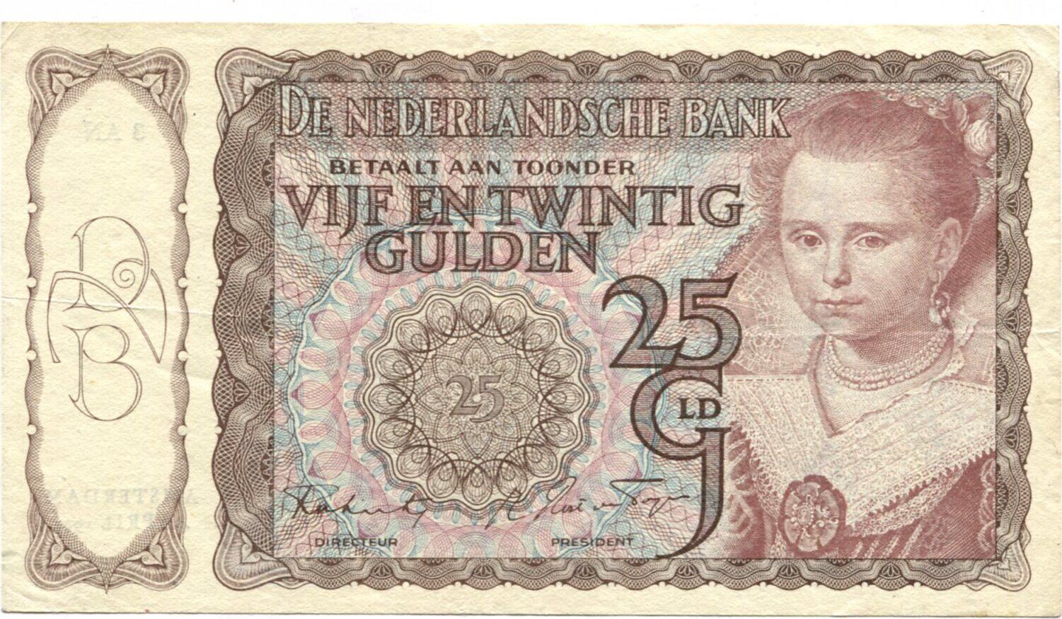 Niederlande, 25 Gulden 04.04.1944 III | MA-Shops