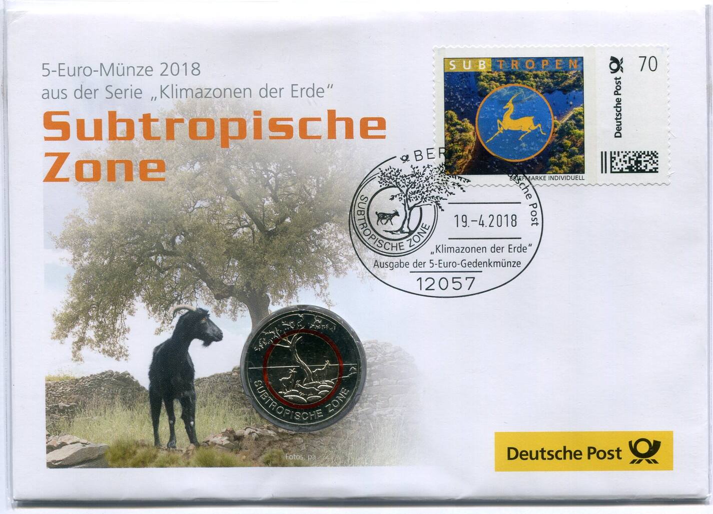 Deutschland 5 Euro 2018 G ~ Numisbrief - Ausgabe der Deutschen Post ...