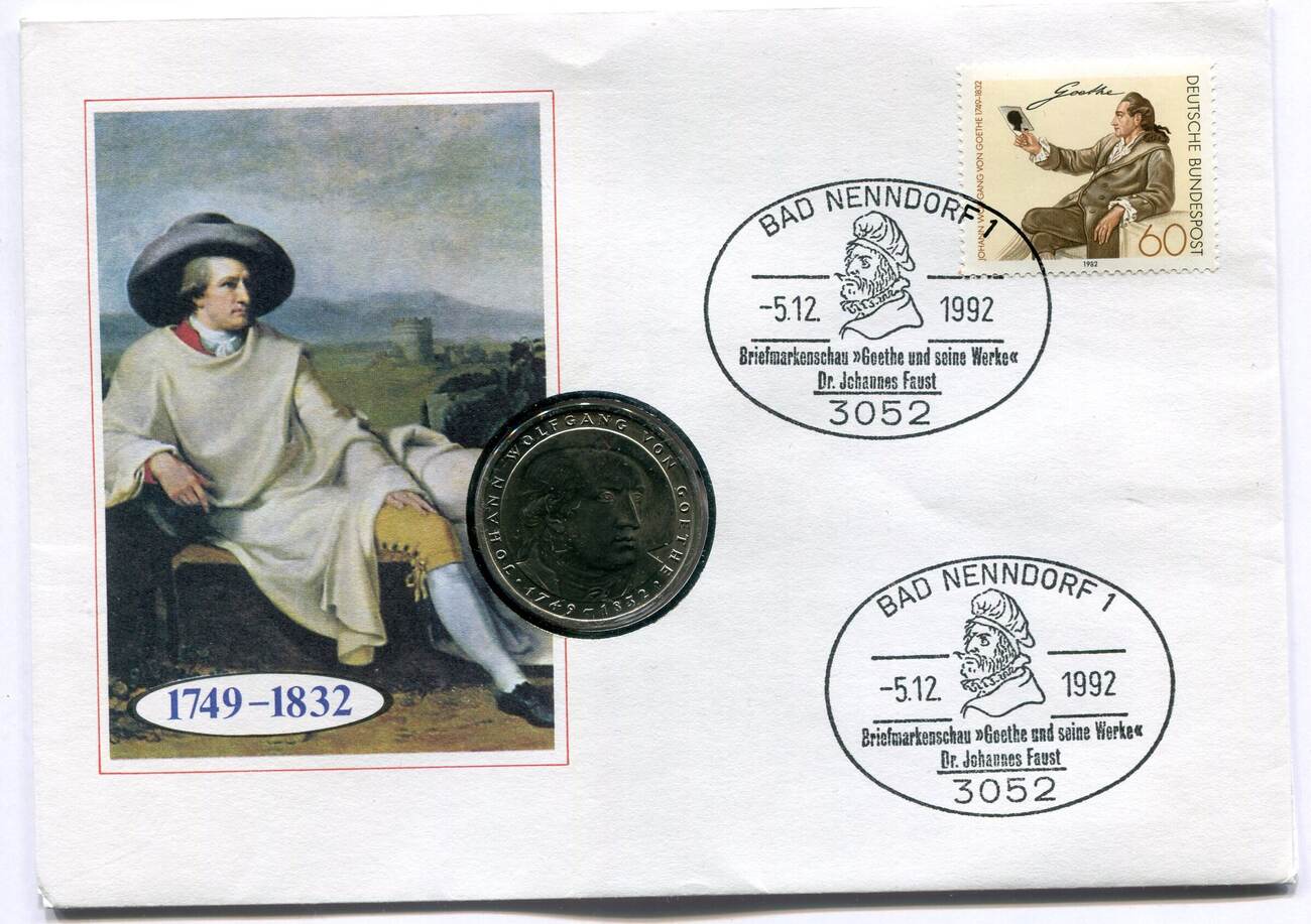 Deutschland 5 Mark 1982 ~ Numisbrief - Goethe ~ st | MA-Shops