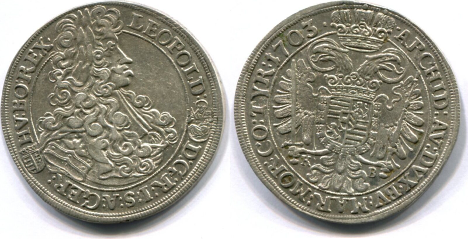 RDR/Österreich, 1/2 Taler 1703KB Leopold I. 1757-1705, ss/vz | MA-Shops