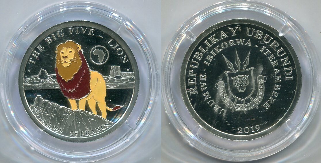 Burundi 25 Francs 2019 ~ Löwe ~ PP | MA-Shops