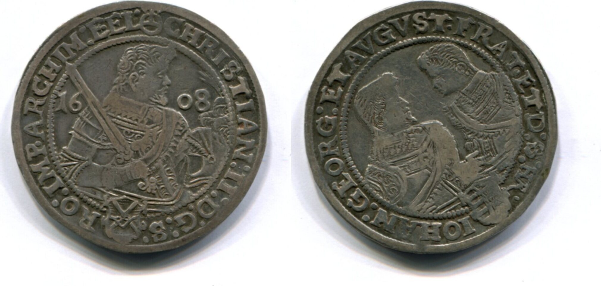 Sachsen, 1 Taler 1608 Christian II.Johann Georg und August 1601-1611 ...