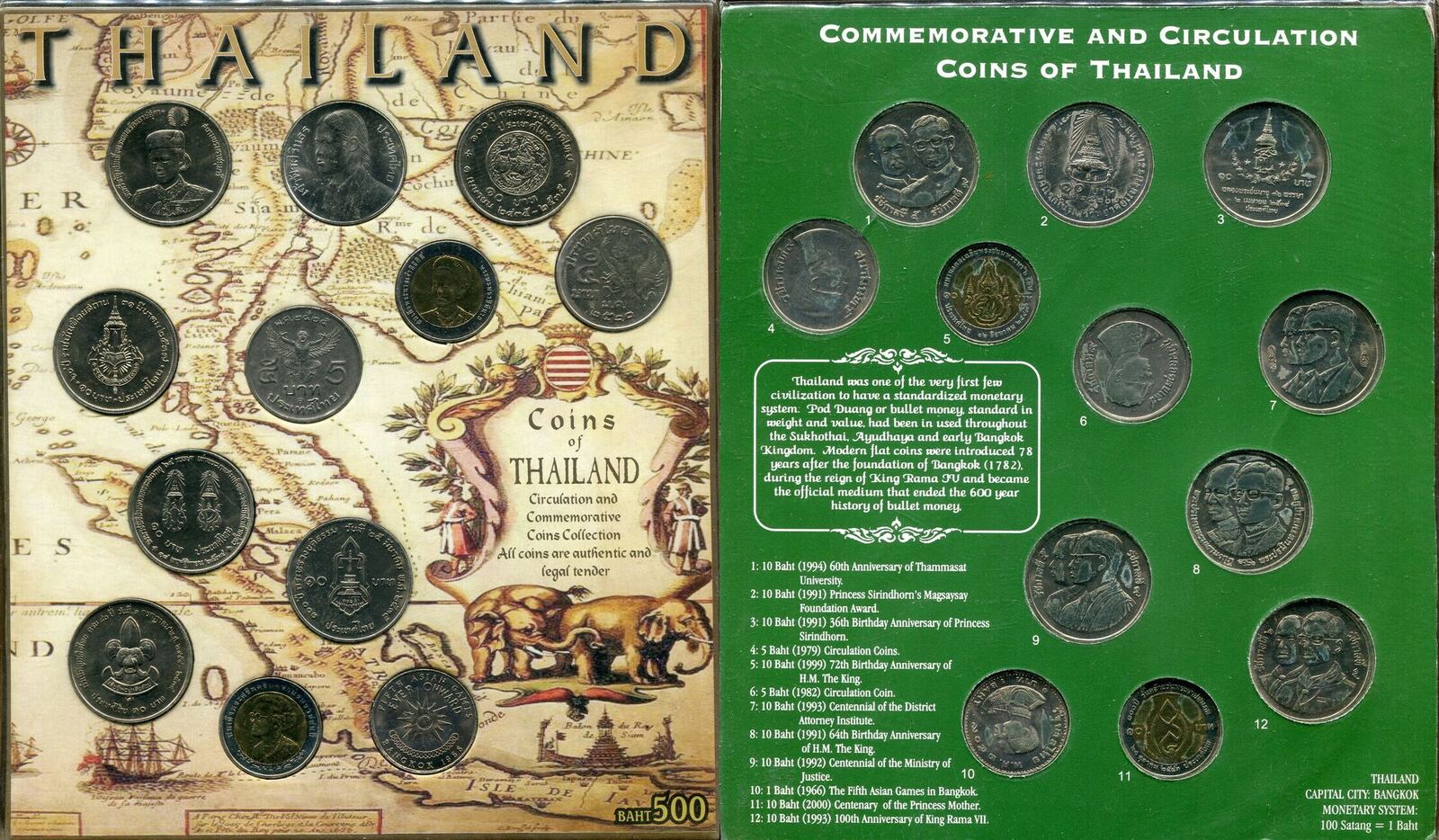 Coin Set 1966-2000 ~ Coins of Thailand ~ unc | MA-Shops