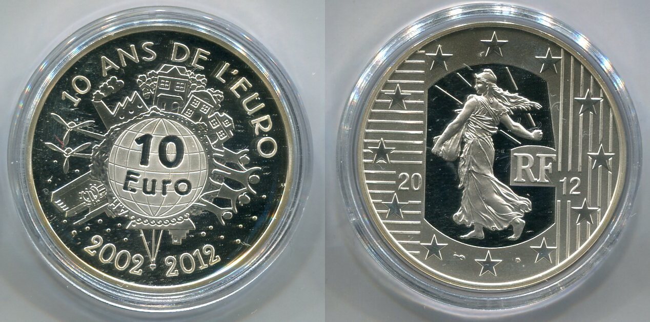 Frankreich 10 Euro 2012 ~ 10 Jahre Euro ~ PP | MA-Shops