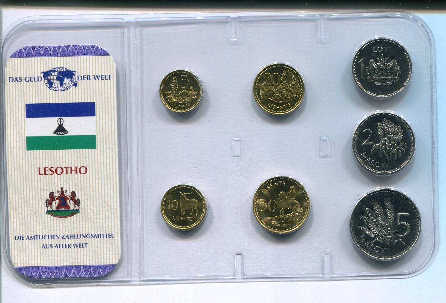 Lesotho KMS 1998 ~ 5 Lisente bis 5 Maloti ~ unc | MA-Shops