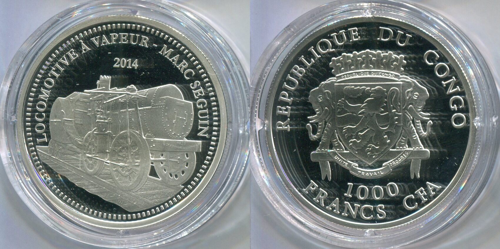 Congo 1000 Francs 2014 ~ Locomotive a Vapeur - Marc Seguin ~ PP | MA-Shops