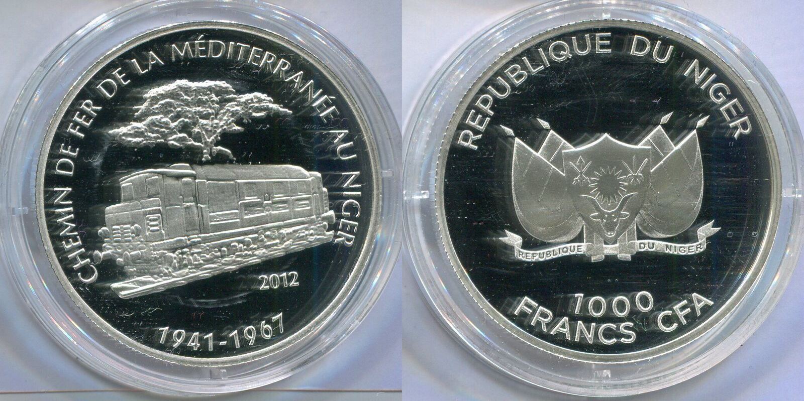 1000 Francs 2012 ~ Chemin de fer de la Mediterrane au Niger ~ PP | MA-Shops