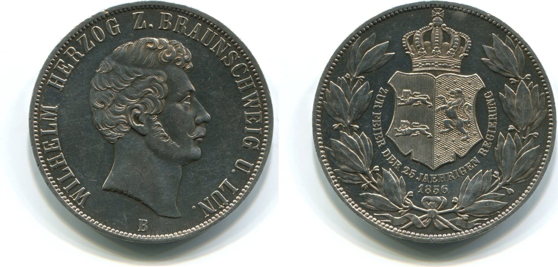 Braunschweig, Doppel-Taler 1856 Wilhelm 1831-1884, vz+ | MA-Shops