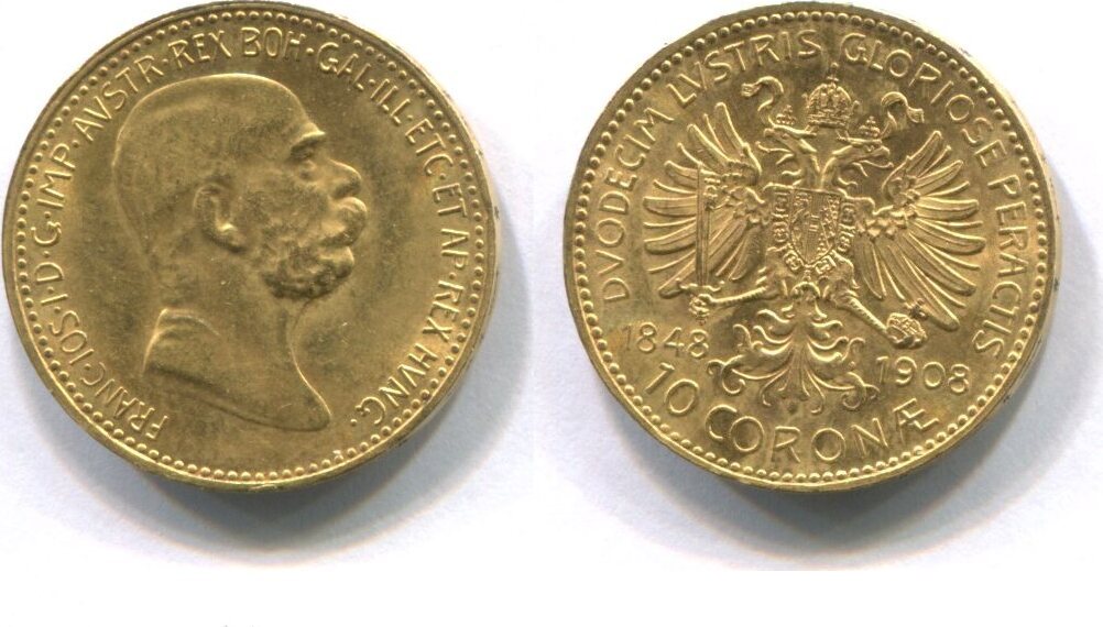 Österreich, 10 Kronen 1908 Franz Joseph I.1848-1916, vz/st | MA-Shops