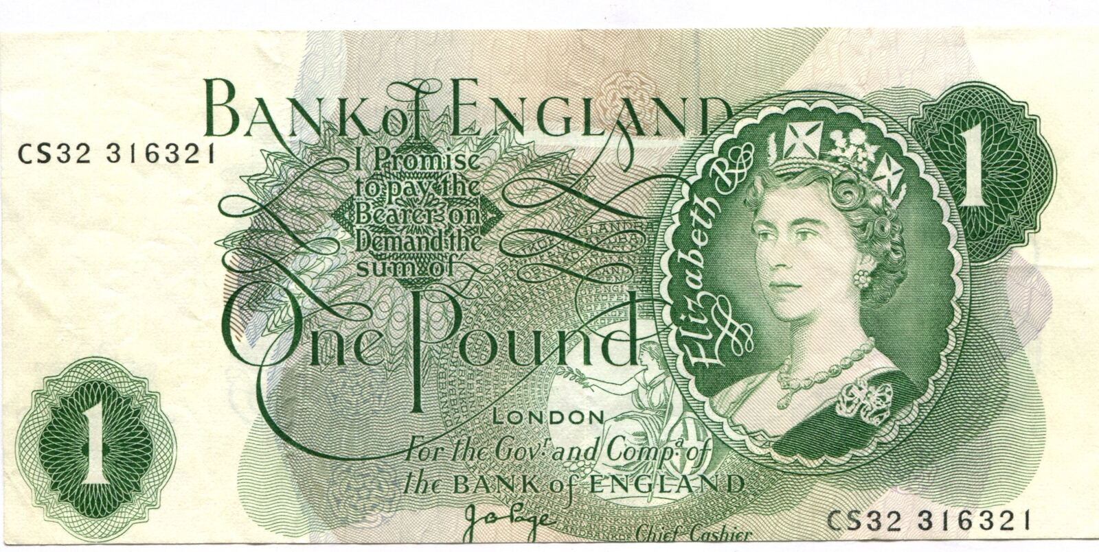 Großbritannien, 1 Pound (1970) Error/Fehldruck, III | MA-Shops