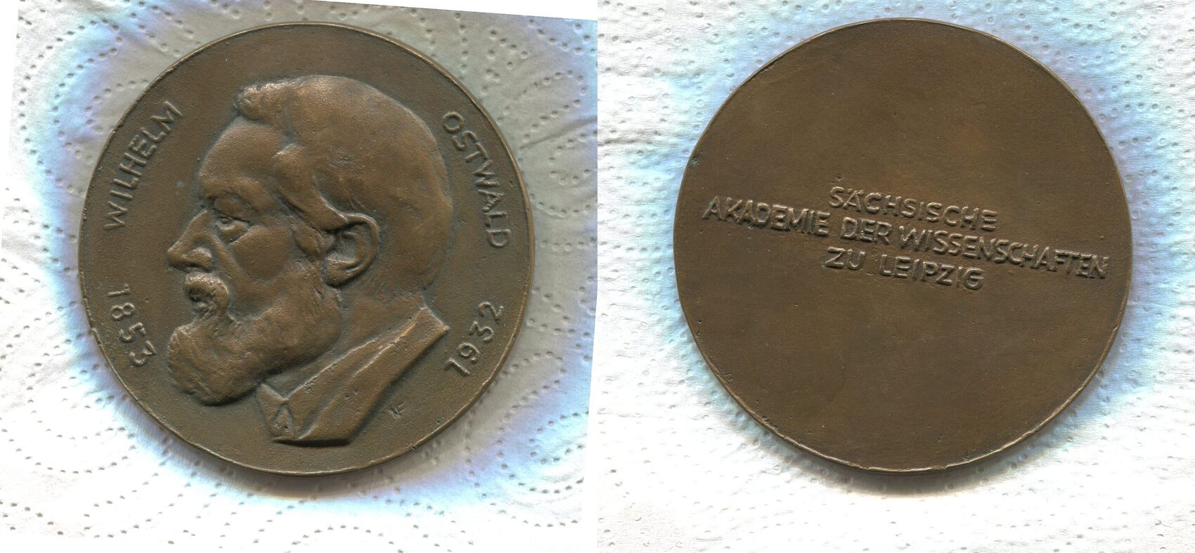 Deutschland, Br. Gussmedaille o.J. ab 1979 Wilhelm Ostwald 1853-1832 ...