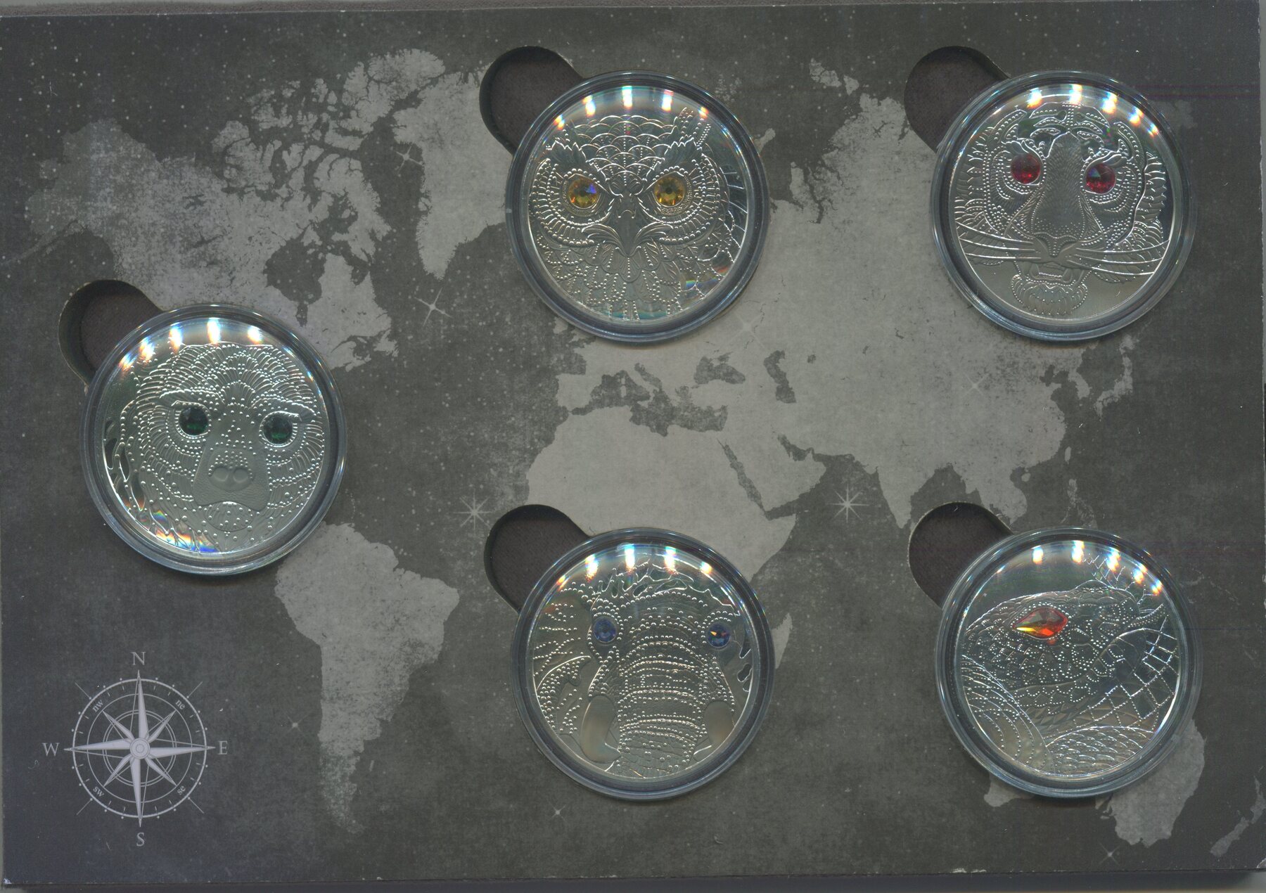 Österreich, 5 x 20 Euro 2021/2022/2023 5x20 Euro -Augen der Kontinente ...