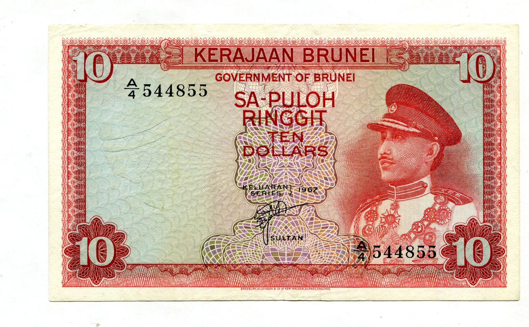 Brunei, 10 Ringgit 1967 II-III | MA-Shops