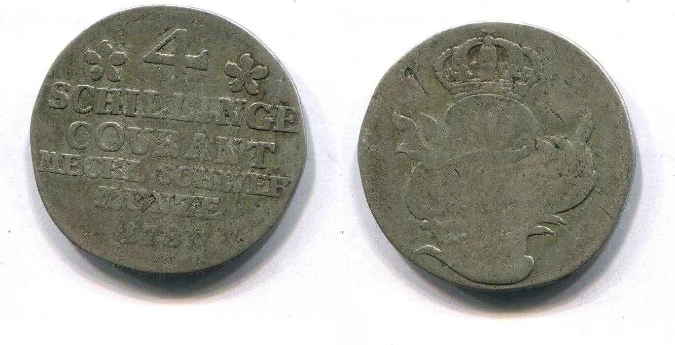 Mecklenburg Schwerin, 4 Schilling 1783 Friedrich 1756-1785, s-ss | MA-Shops