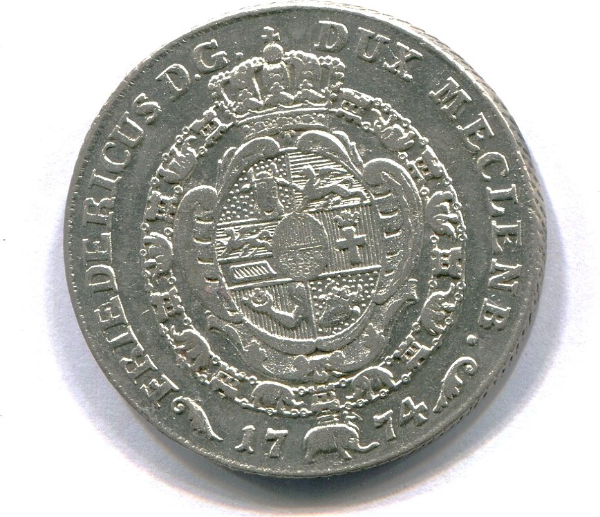 Mecklenburg Schwerin, 12 Schilling 1774 Friedrich 1758-1785, ss/vz | MA-Shops